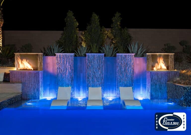 Inground Pool Fire Features By Premier Pools & Spas